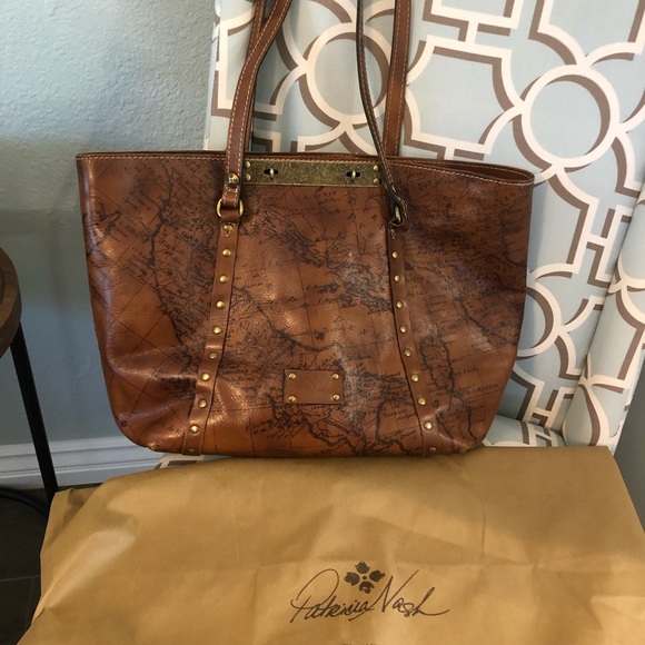 Patricia Nash | Bags | Euc Patricia Nash Leather Map Bag | Poshmark